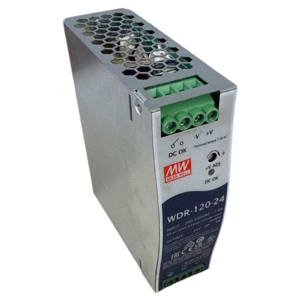 Mean Well WDR-120-24 120W 24V DIN Rail Power Supply